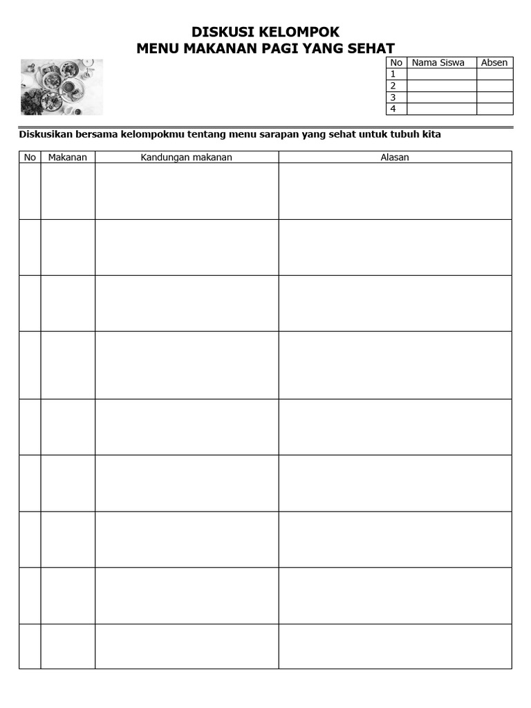 Diskusi Menu Sarapan Pagi | PDF | Pengembangan Diri | Gaya Hidup