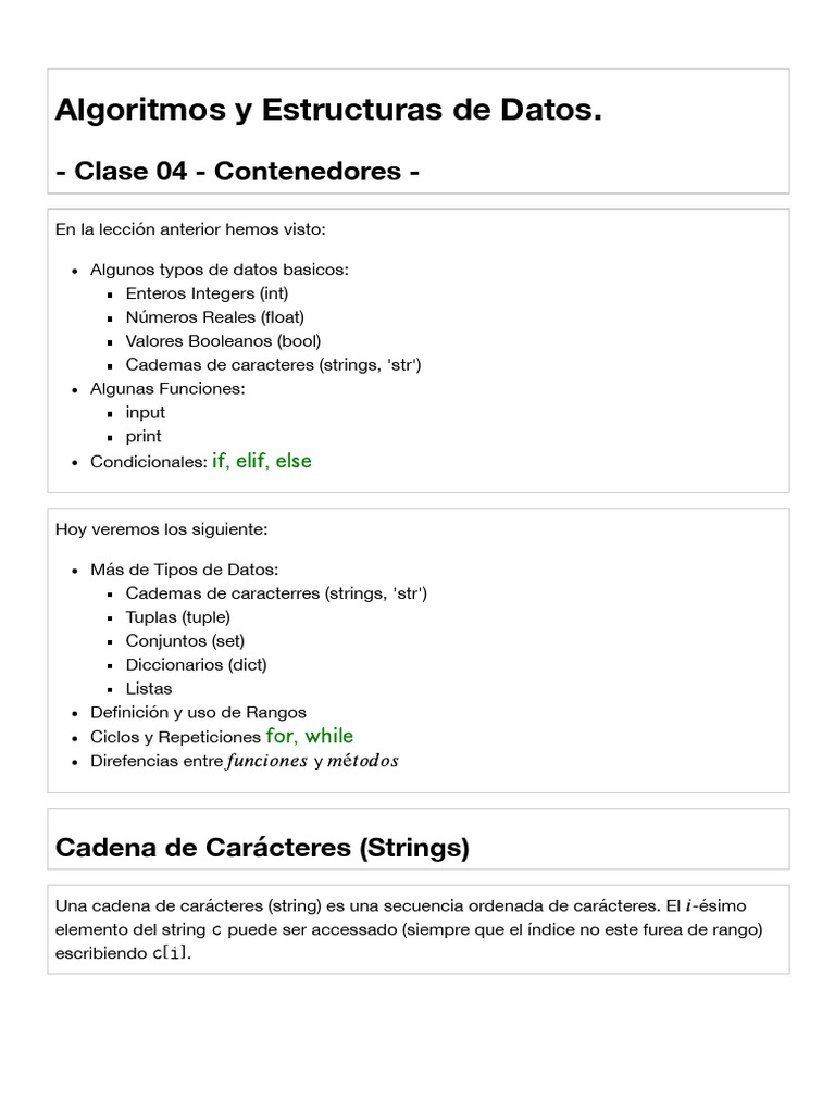 Clase04 Notebook | PDF | Objeto (informática) | Python (lenguaje de programación)