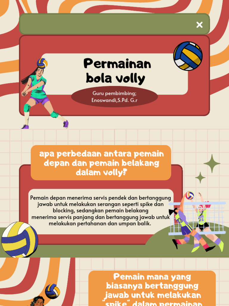 Permainan Bola Voli | PDF | Olahraga & Rekreasi | Seni & Disiplin Bahasa