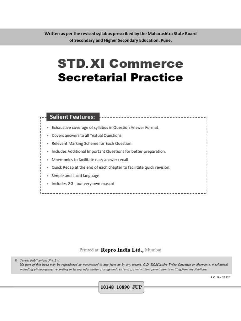 11th Commerce Secretarial Practice Guide | PDF | Secretary | Employment