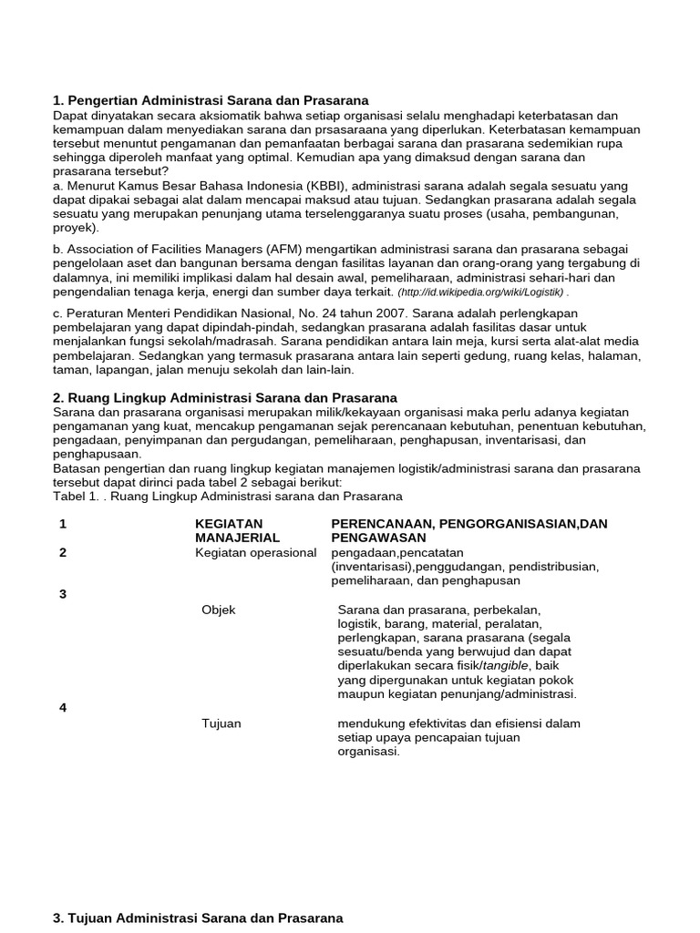 Pengertian Sarpras | PDF | Bisnis