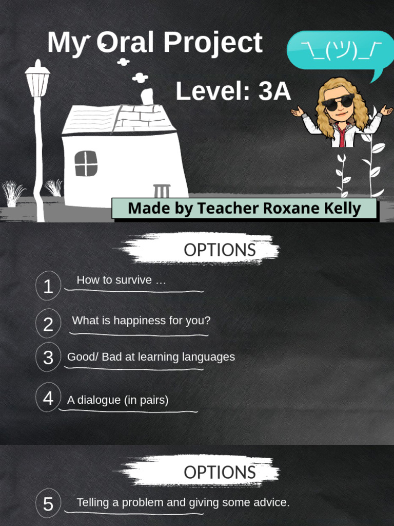 Oral Project Presentation - 3A - Options - Choices - 1st Bim - 2o ...