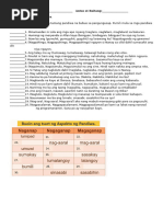 Pandiwa Worksheet | PDF