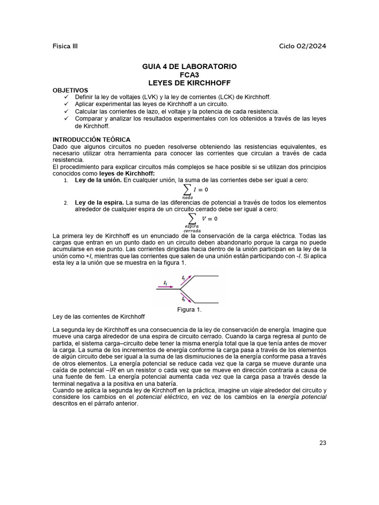 Lab4 Fca3 2024 | PDF | Red eléctrica | Resistencia Eléctrica y Conductancia