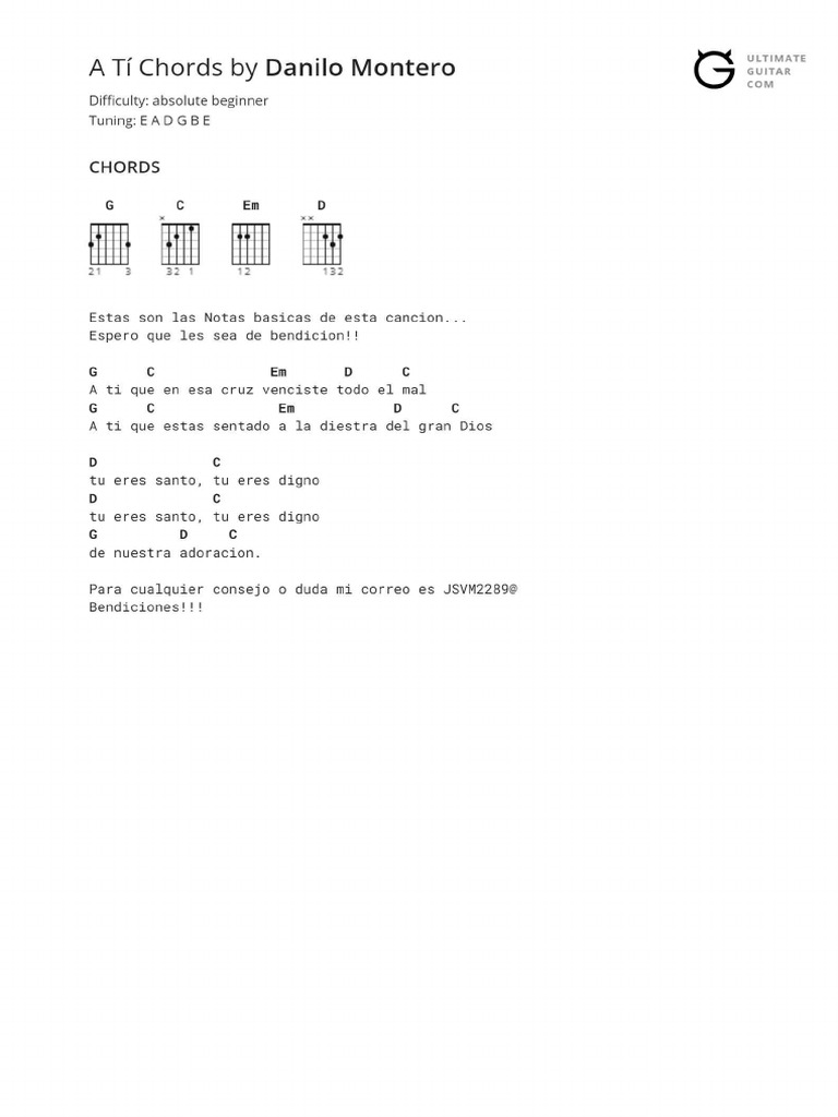 A Tí Chords | PDF