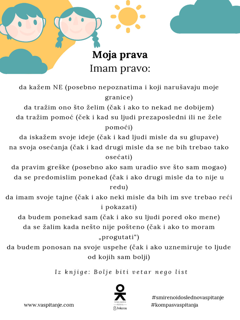 Kompas Vaspitanja Decija Prava | PDF
