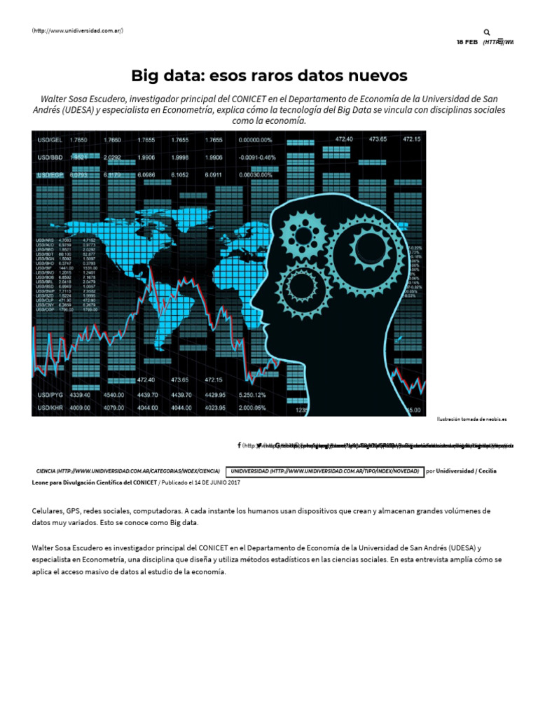 Big data_ esos raros datos nuevos - UNIDIVERSIDAD | PDF | Big Data ...