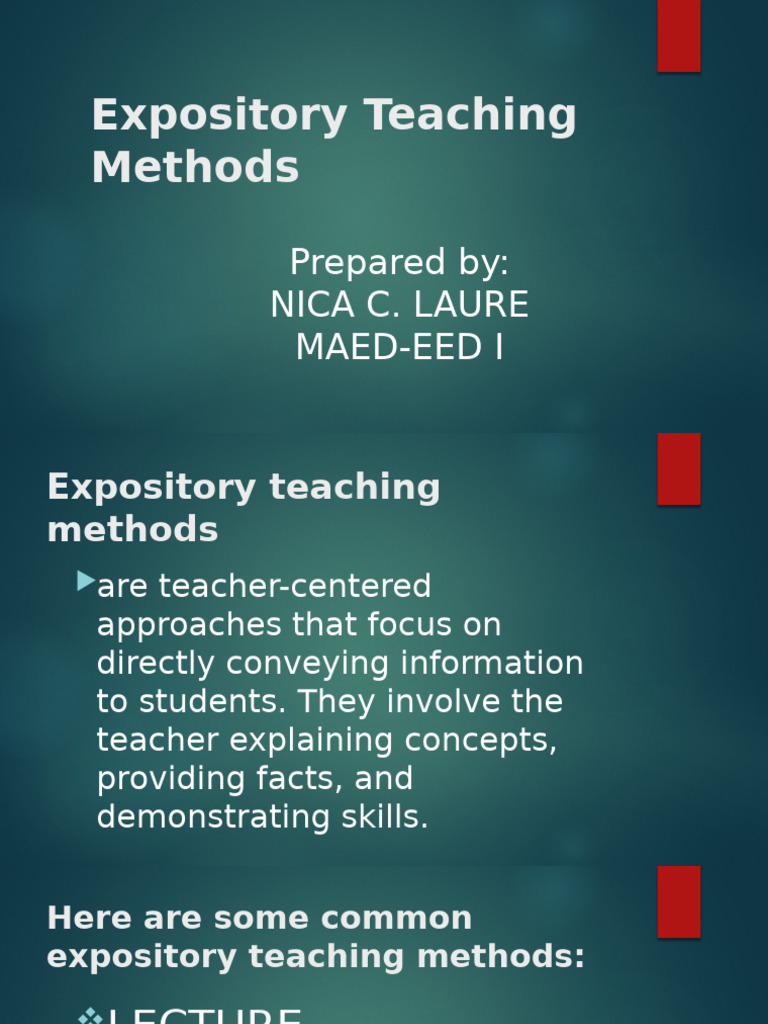 Expository Teaching Methods | PDF | Career & Growth | Self-Improvement