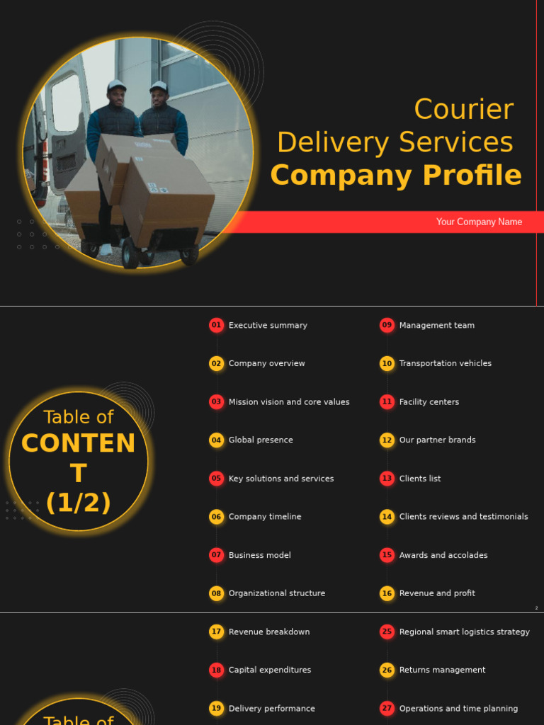 Courier Delivery Services Company Profile Powerpoint Presentation ...