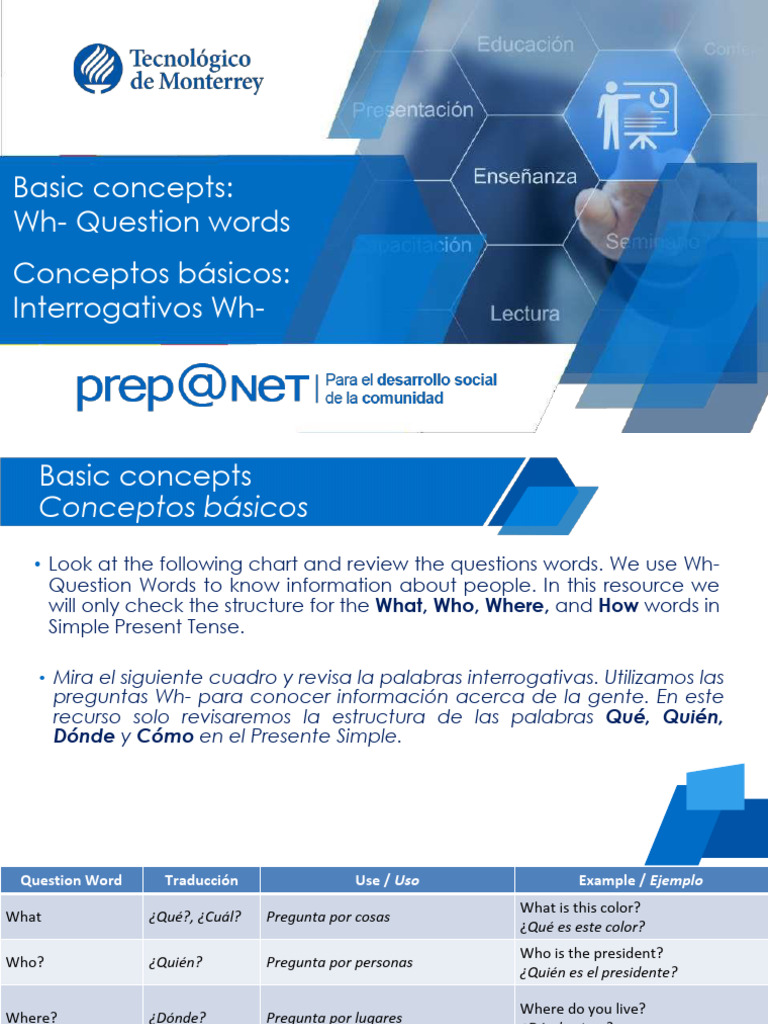 B2-S9-Basic Concepts Question word Who | PDF