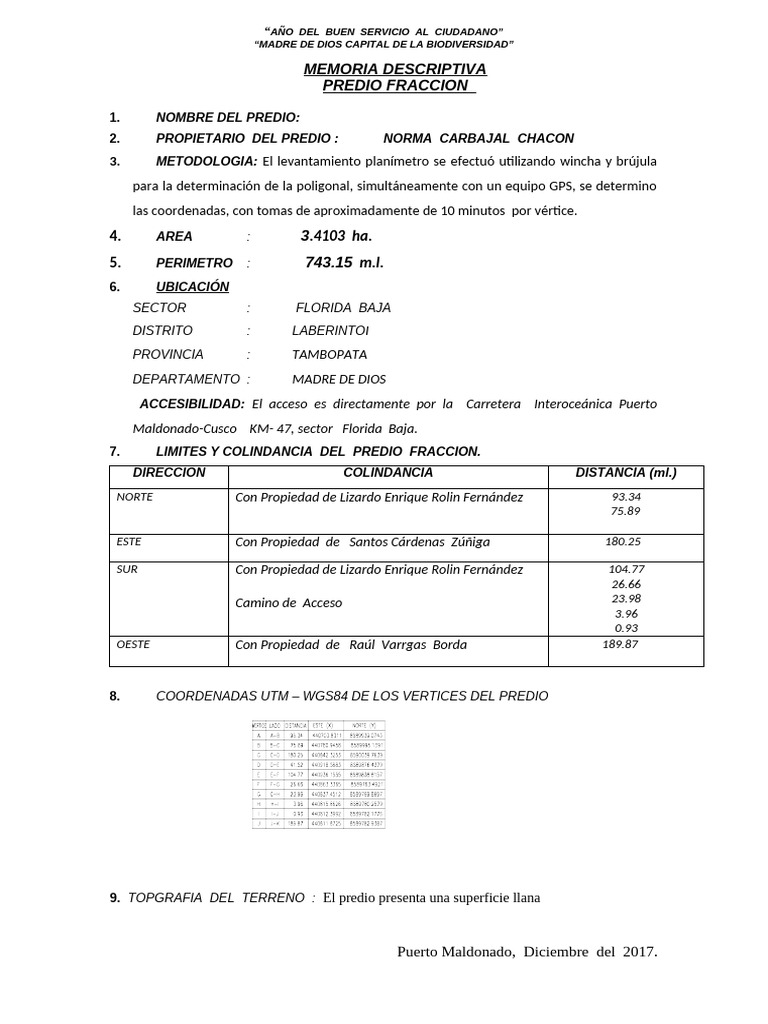 Memoria Norma Carbajal Chacon | PDF