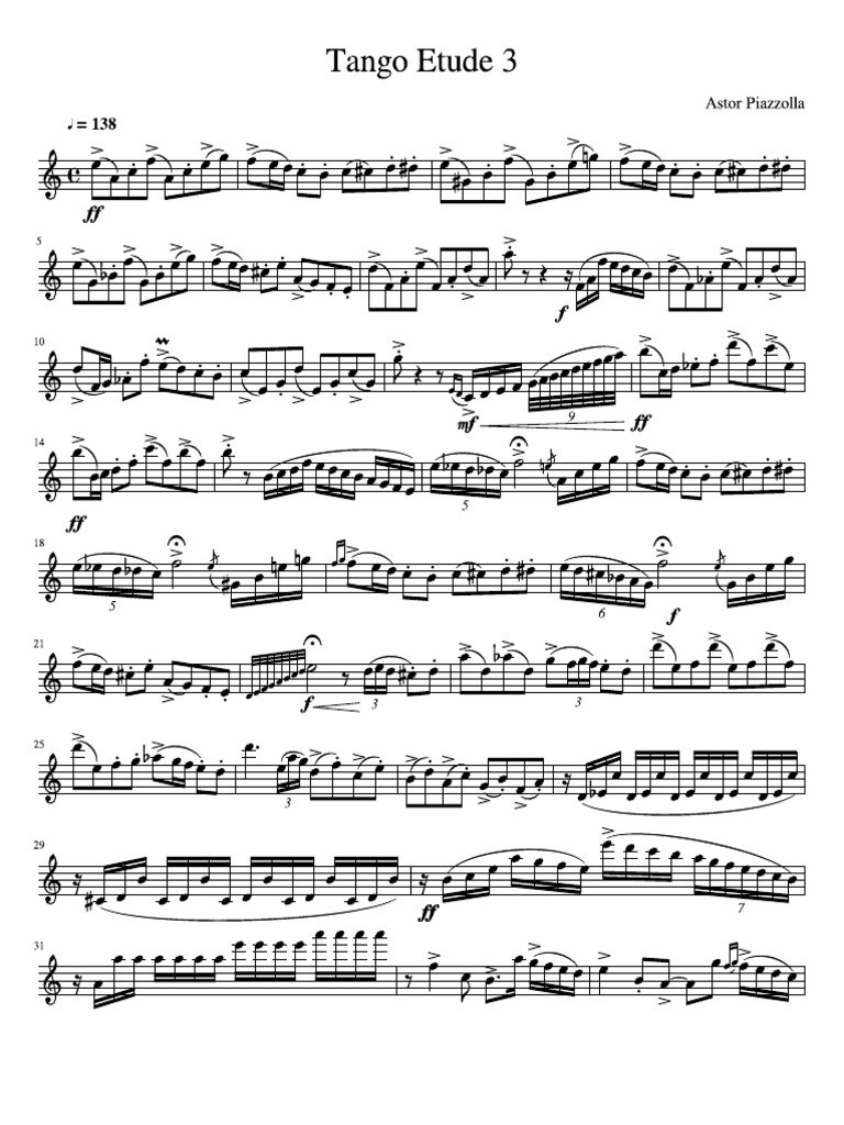 Tango Etude 3 | PDF