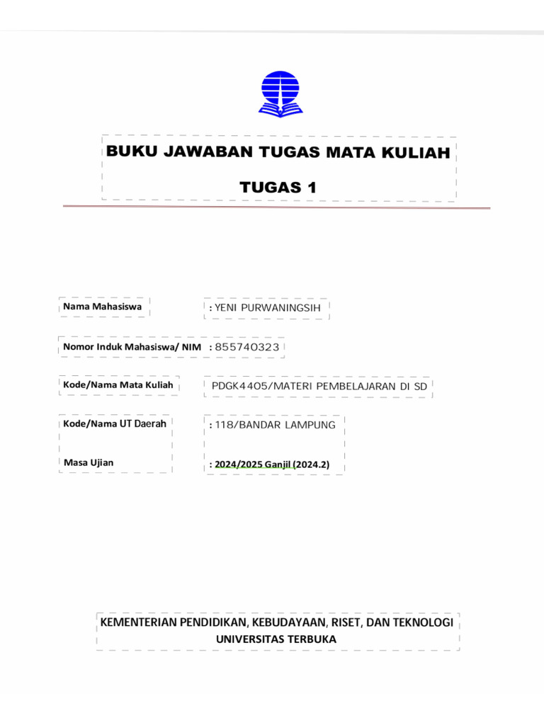TMK 1 Materi Dan Pembelajaran Disd | PDF