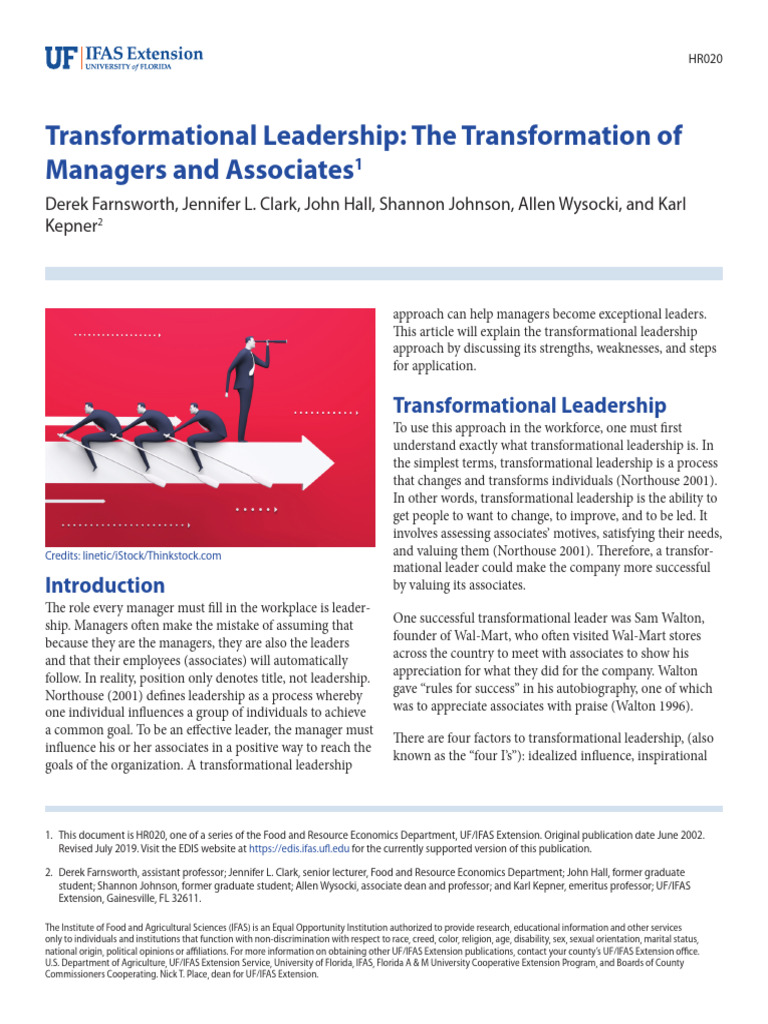 Transformational Leadership | PDF | Transformational Leadership | Leadership