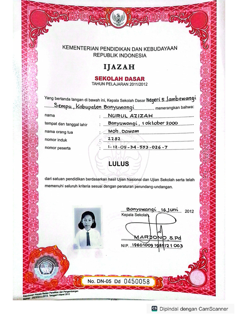 Data Nurul Azizah | PDF