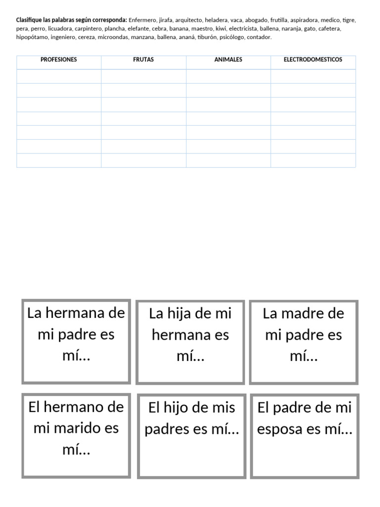 Ficha de Clasif 1 | PDF