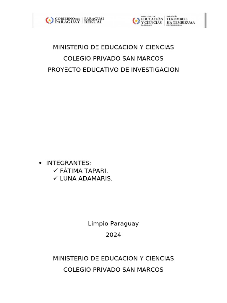 Formato Proy. 2024 San Marcos | PDF | Metodología de encuesta