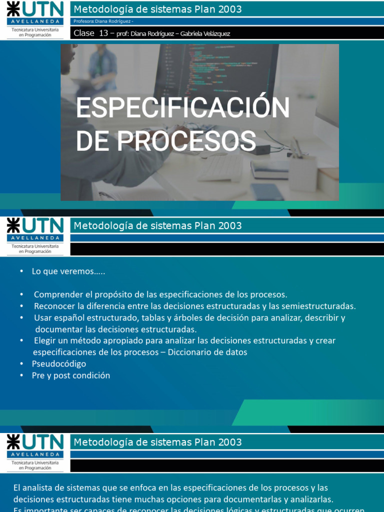 especificacion de procesos | PDF | Programación de computadoras | Lenguaje de programación