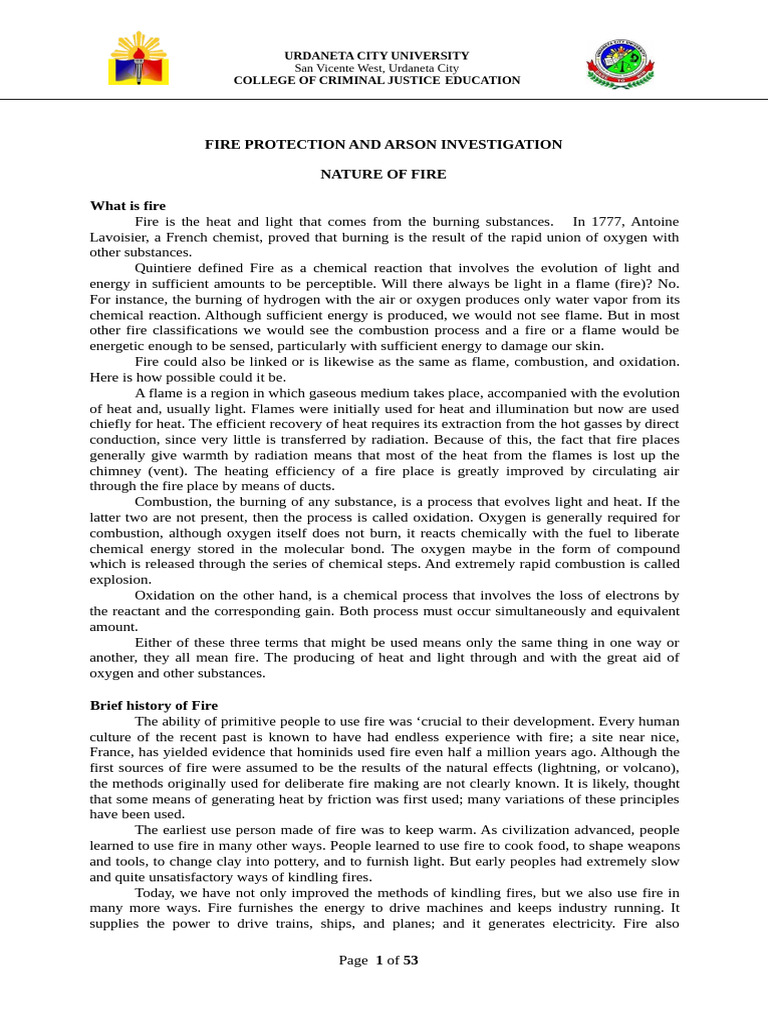 Fire Protection and Arson Investigation | PDF | Combustion | Fires