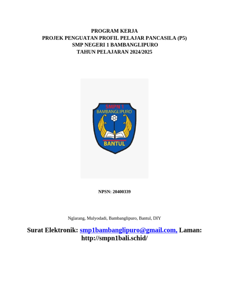 Proker P5 Tp. 2024 - 2025 | PDF