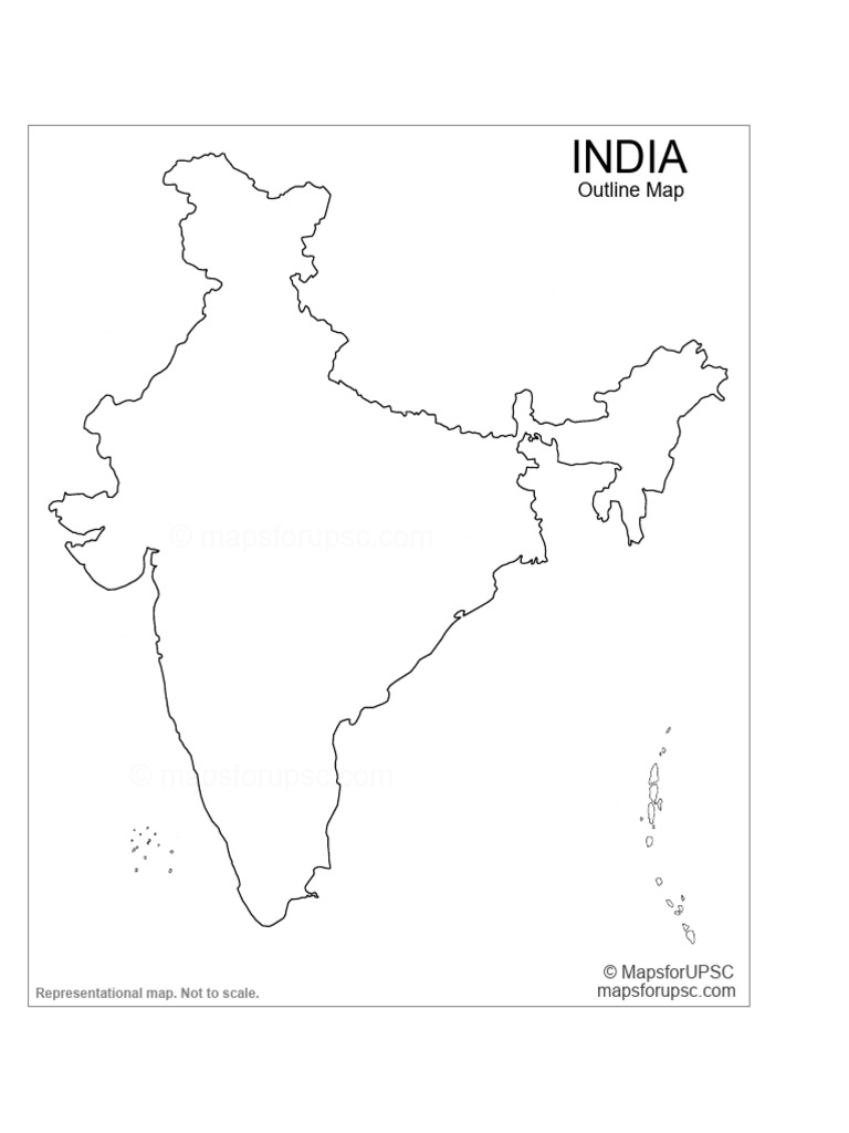 Outline Map of India | PDF