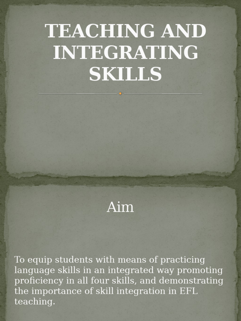 Teaching and Integrating Language Skills | PDF | Career & Growth