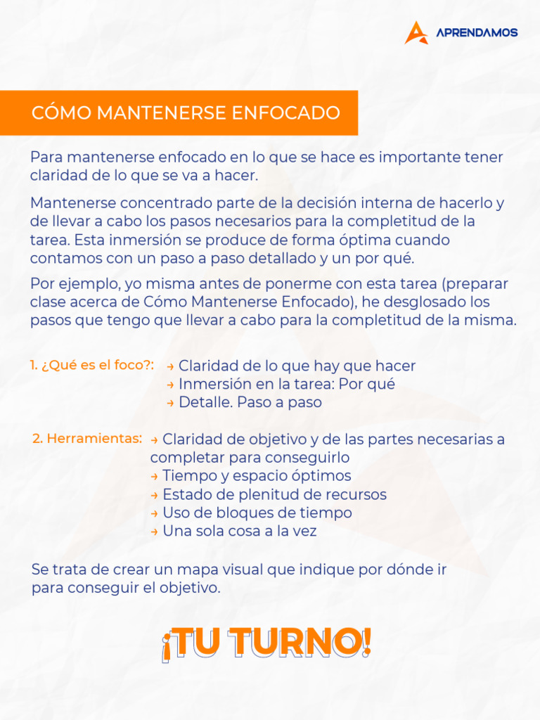 4.2 C Mo Mantenerse Enfocado | PDF