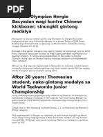 Sports Writing Filipino - FACT SHEET SET 1 PDF | PDF