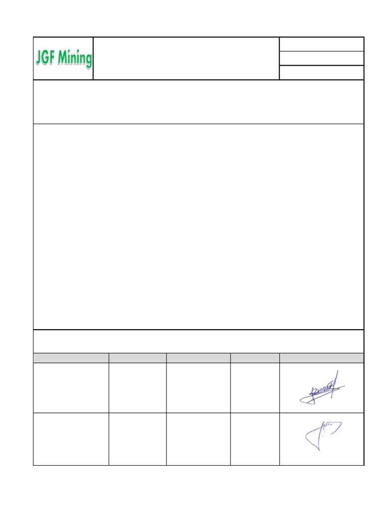Plan de Seguridad, Salud Ocupacional y Medio Ambiente JGF Mining | PDF | Seguridad y salud ...