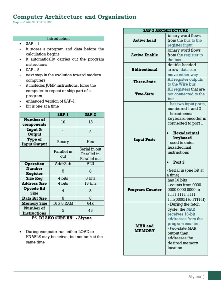 CAO - SAP2 Reviewer | PDF | Bit | Programming