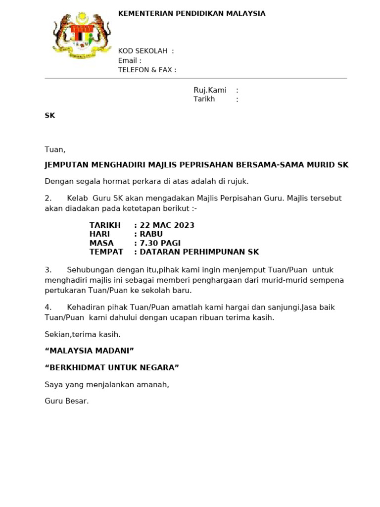 Surat Jemputan | PDF | Karier & Perkembangan