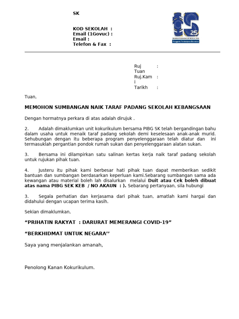 Surat Sumbangan | PDF