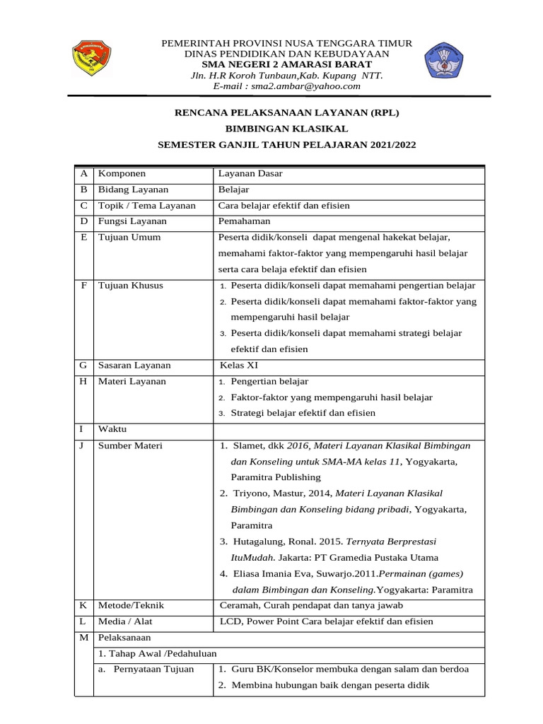 RPL CARA BELAJAR EFEKTIF DAN EFISIEN (Ganjil) | PDF | Karier & Perkembangan