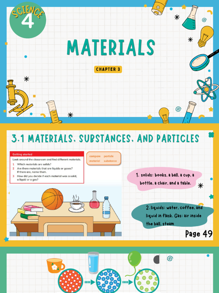 Science 4 Chapter 3 Materials | PDF | Liquids | Chemical Substances
