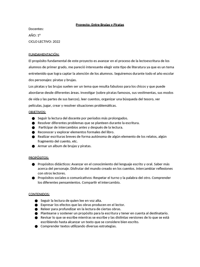 Proyecto - Brujas | PDF