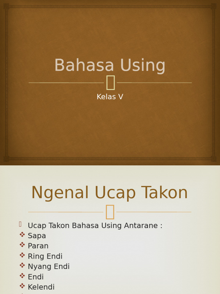 Bahasa Using | PDF