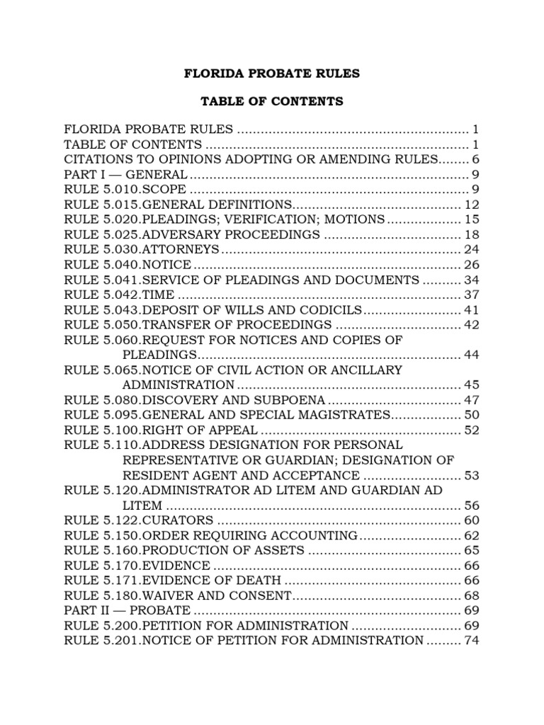 Probate Rules 09-05-24 | PDF | Legal Guardian | Discovery (Law)