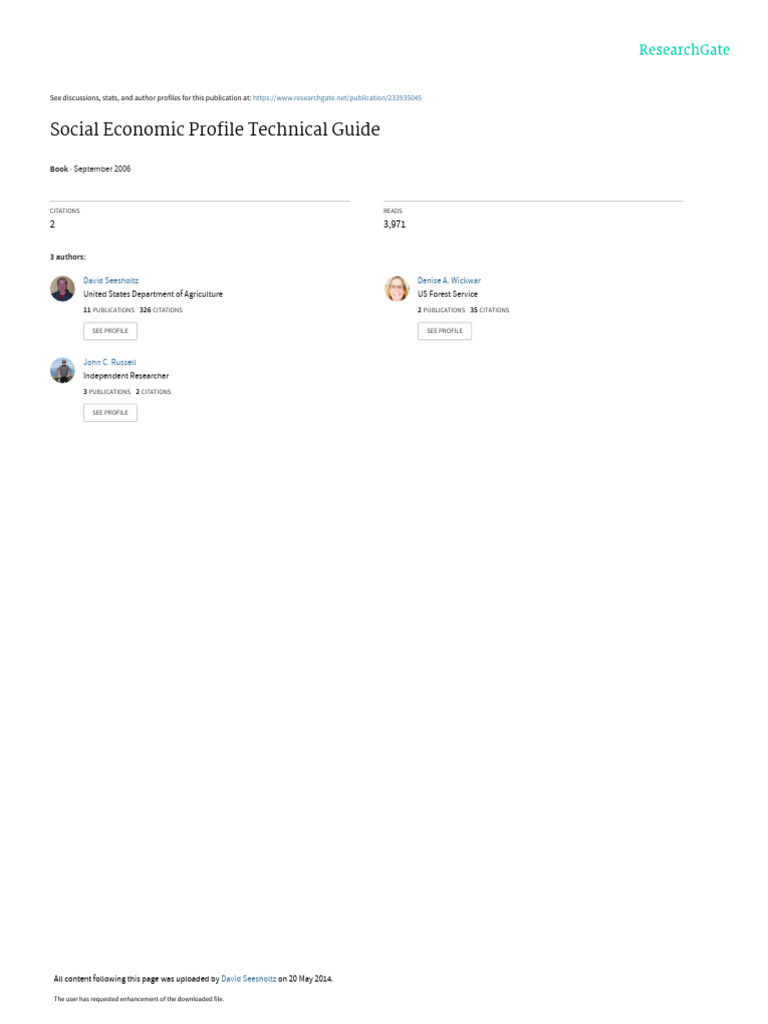 2006 Social Economic Profile | PDF | Demography | Data