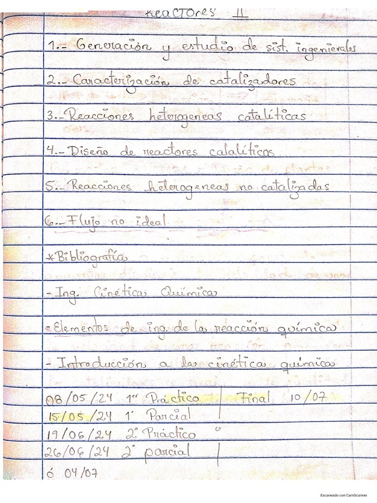 Reactores 2 Clases Tema 1 | PDF