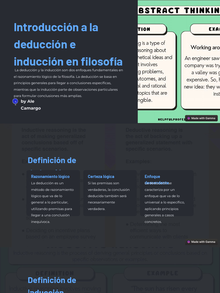 Introducción A La Deducción e Inducción en Filosofía: by Ale Camargo ...