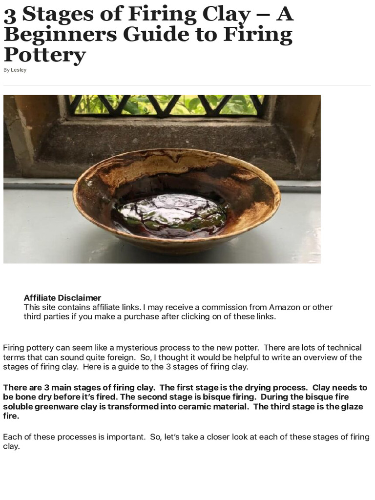 Understanding Clay Firing Stages | PDF | Pottery | Clay
