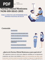 NORMA Oficial Mexicana NOM-019-SSA3-2013, para La Práctica de Enfermería en El Sistema Nacional ...