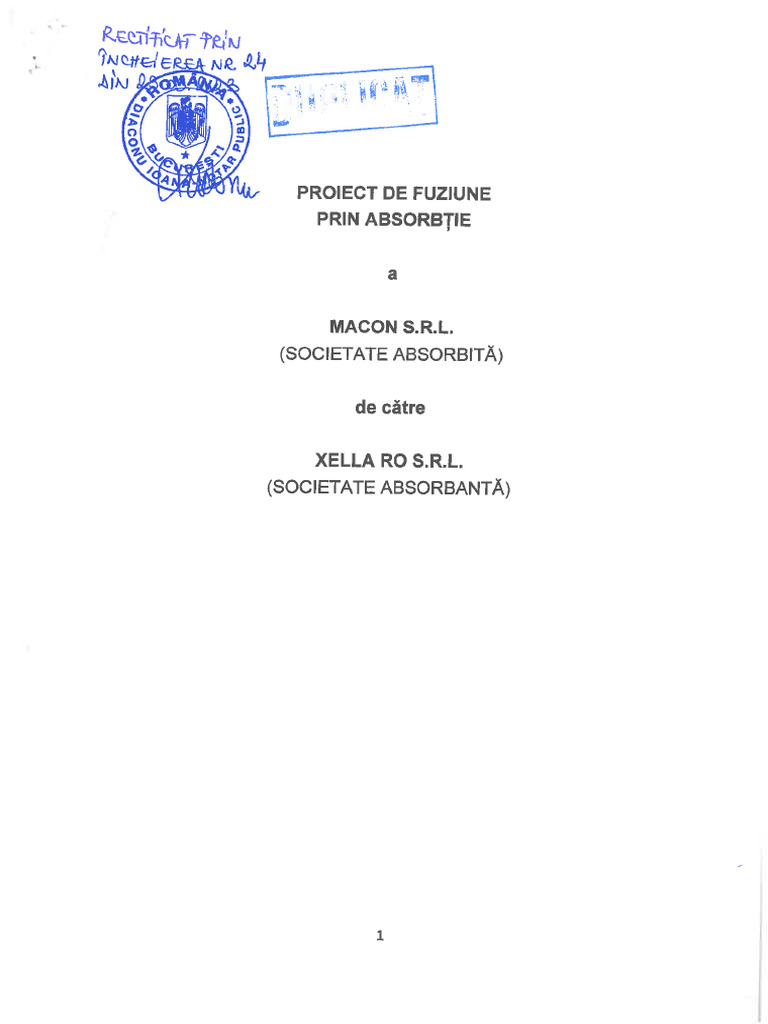 Xella - Proiect de Fuziune | PDF