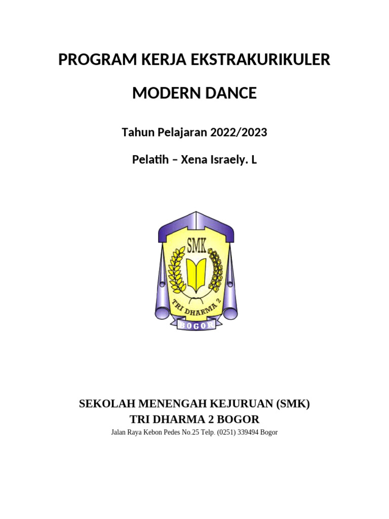 Program Kerja Ekskul Modern Dance | PDF