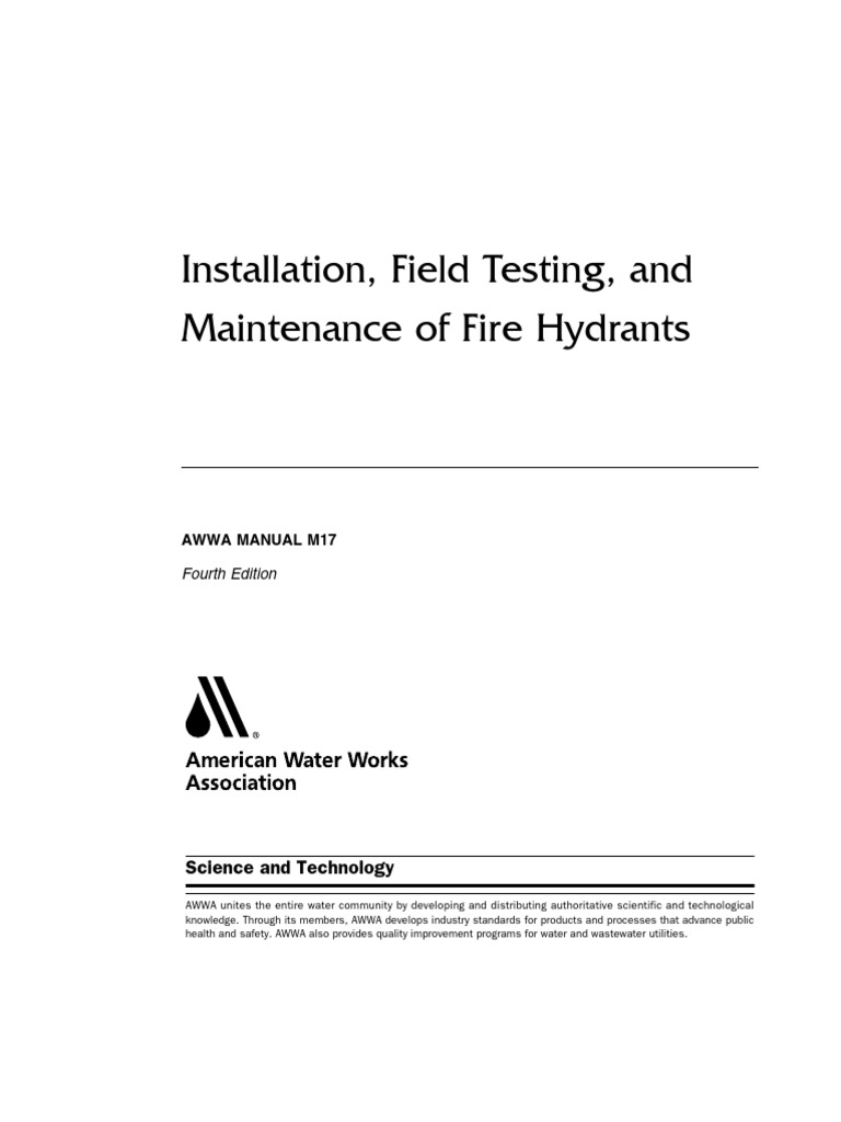 AWWA M17: Fire Hydrant Installation Guide | PDF | Valve | Hydraulic ...