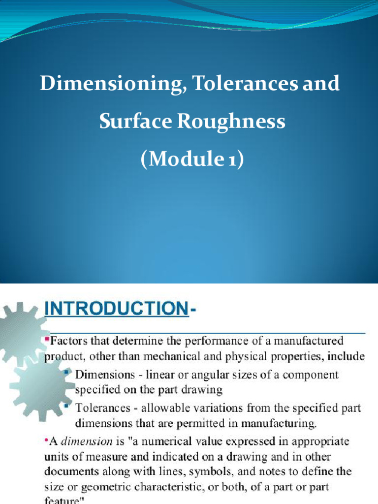 Dimensioning and Tolerancing | PDF | Engineering Tolerance | Geometry