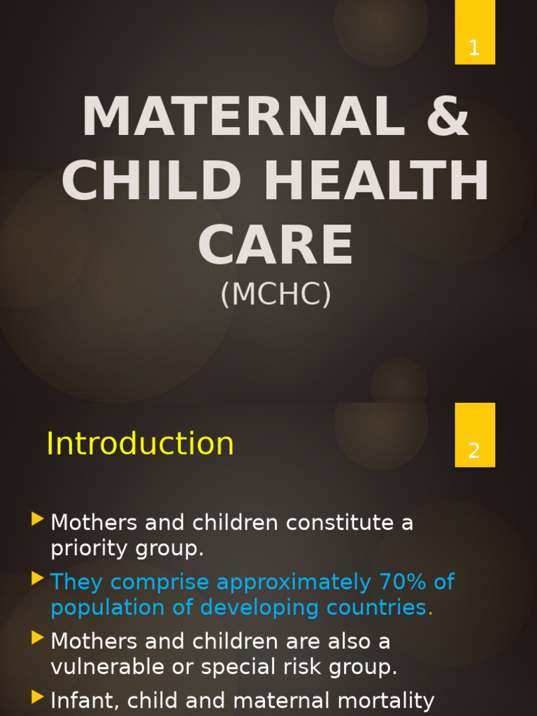 Maternal and Child Health Care Overview | PDF | Childbirth | Maternal ...