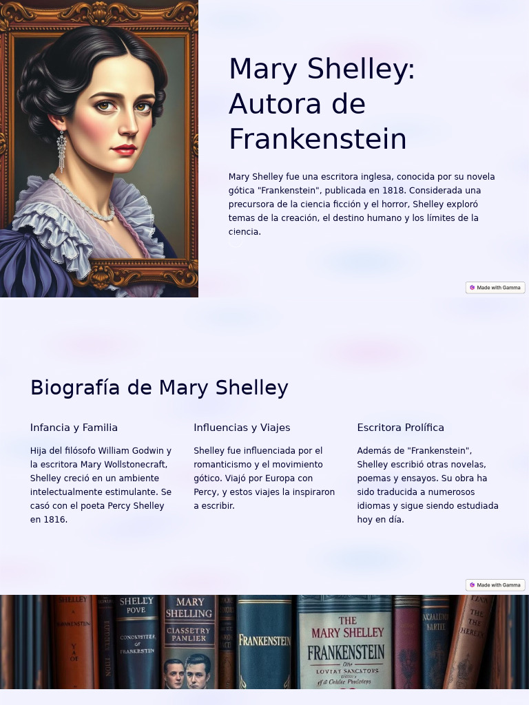 Mary Shelley Autora de Frankenstein | PDF | Frankenstein | Mary Shelley