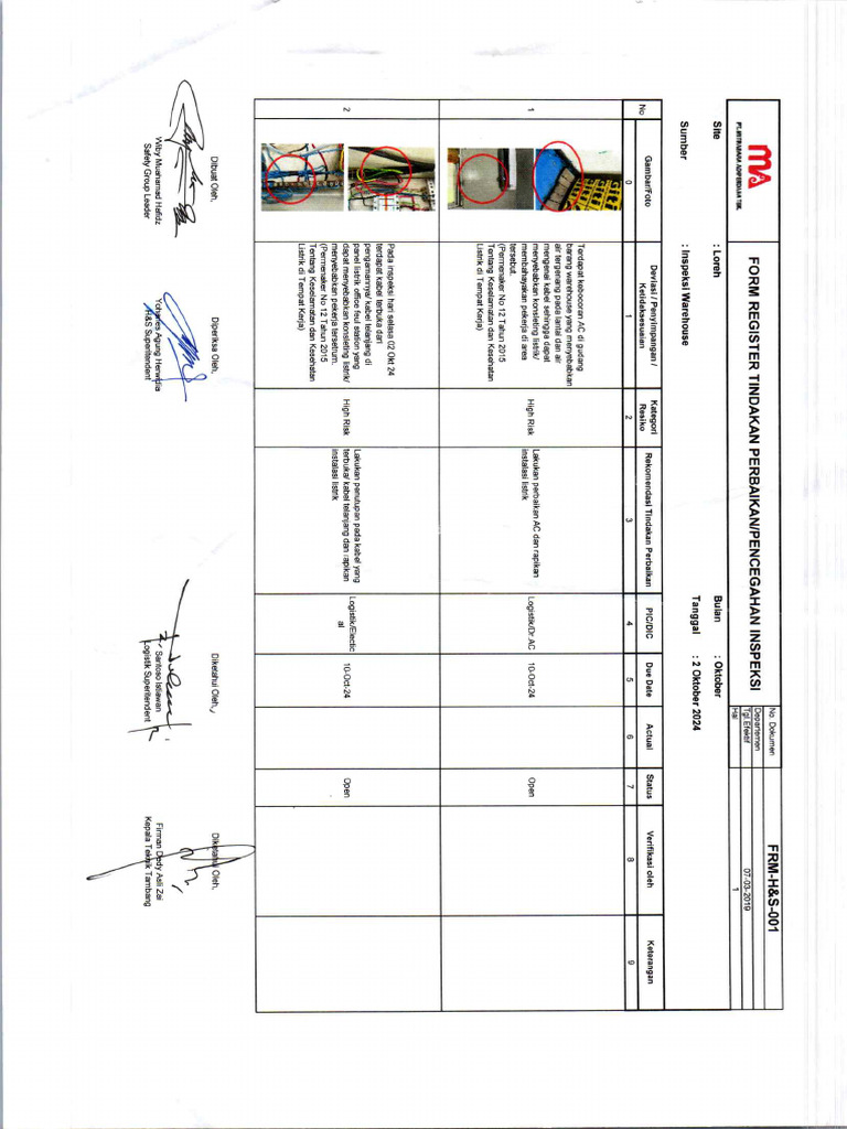 Pica Inspeksi Warehouse | PDF