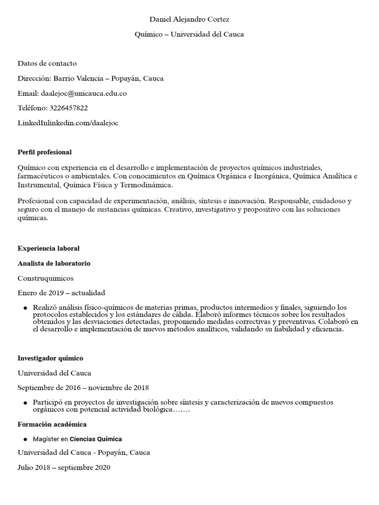 Formato ATS | PDF | Crecimiento personal y profesional